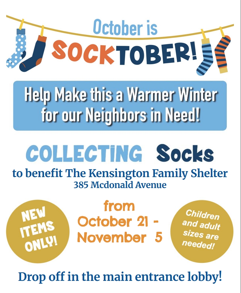 Reminder: October is Socktober! | PS 101 The Verrazzano School